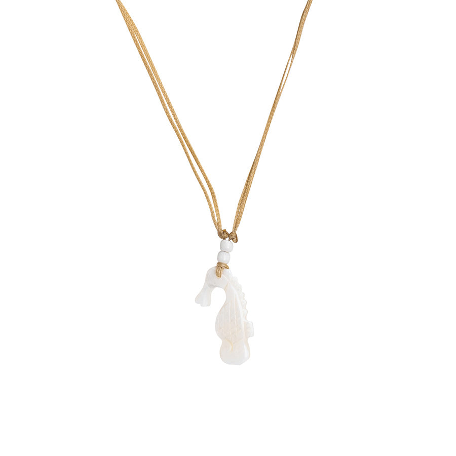 PALM STRINGS - MEDIUM SEA HORSE MOTHER OF PEARL SAND STRING