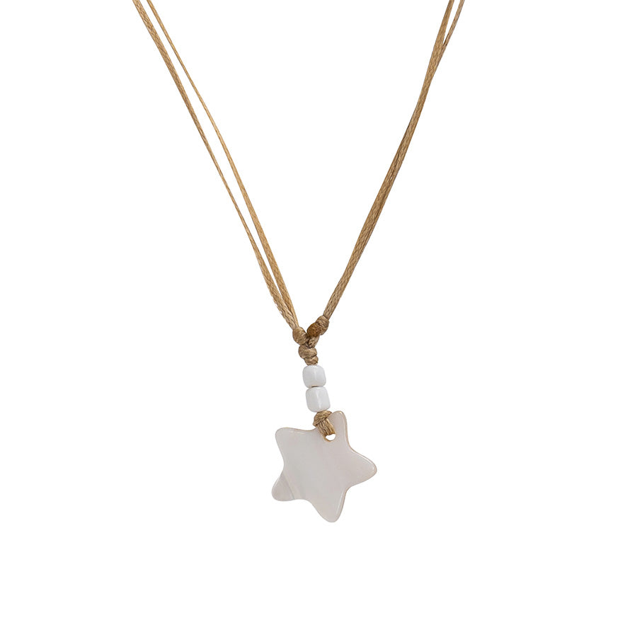 PALM STRINGS - SMALL STAR WITH SMALL WHITE BEADS SAND STRING